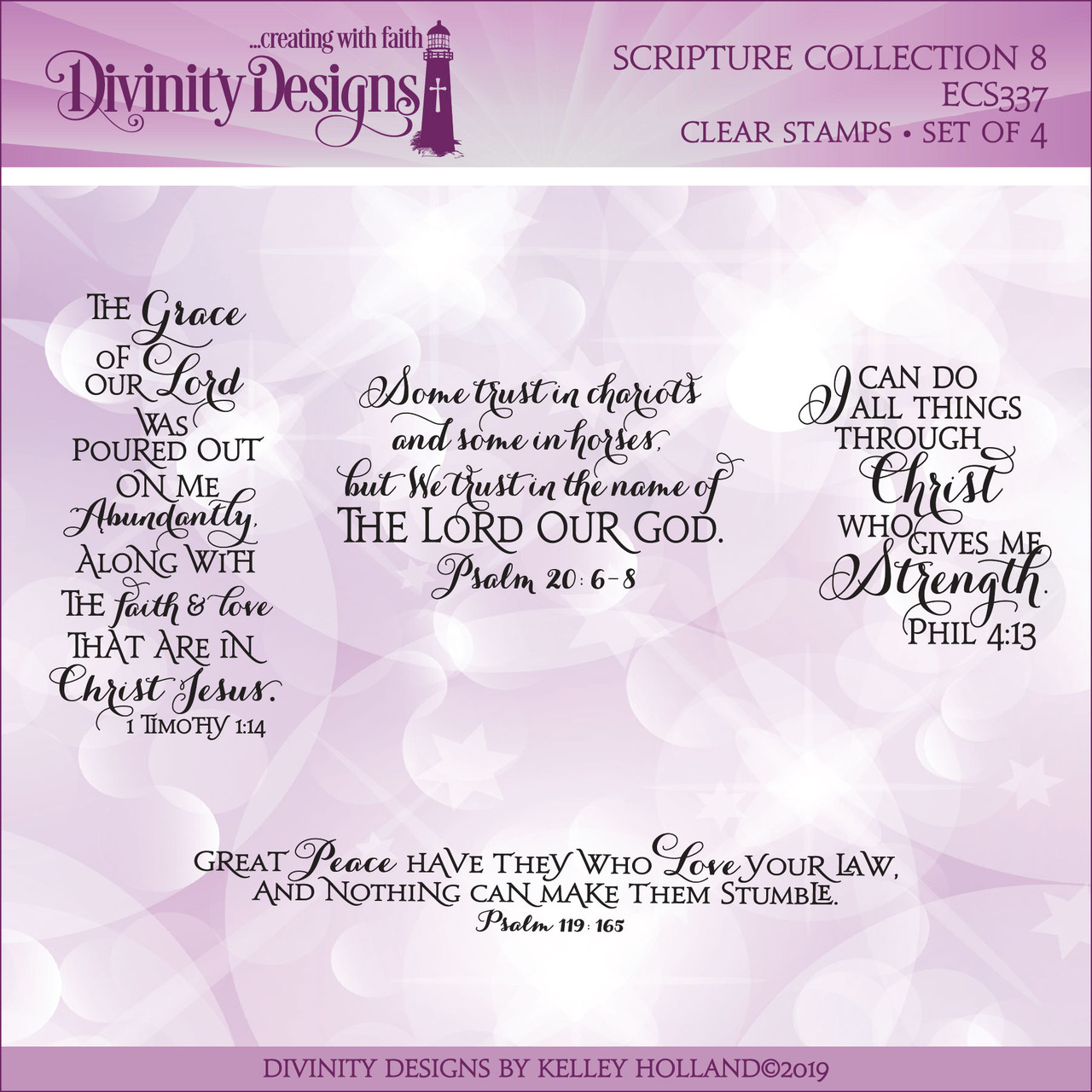 SCRIPTURE COLLECTION 8 (CLEAR STAMPS) - Divinity Designs LLC