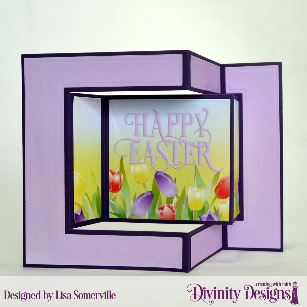 HAPPY EASTER CAPS DIE - Divinity Designs LLC