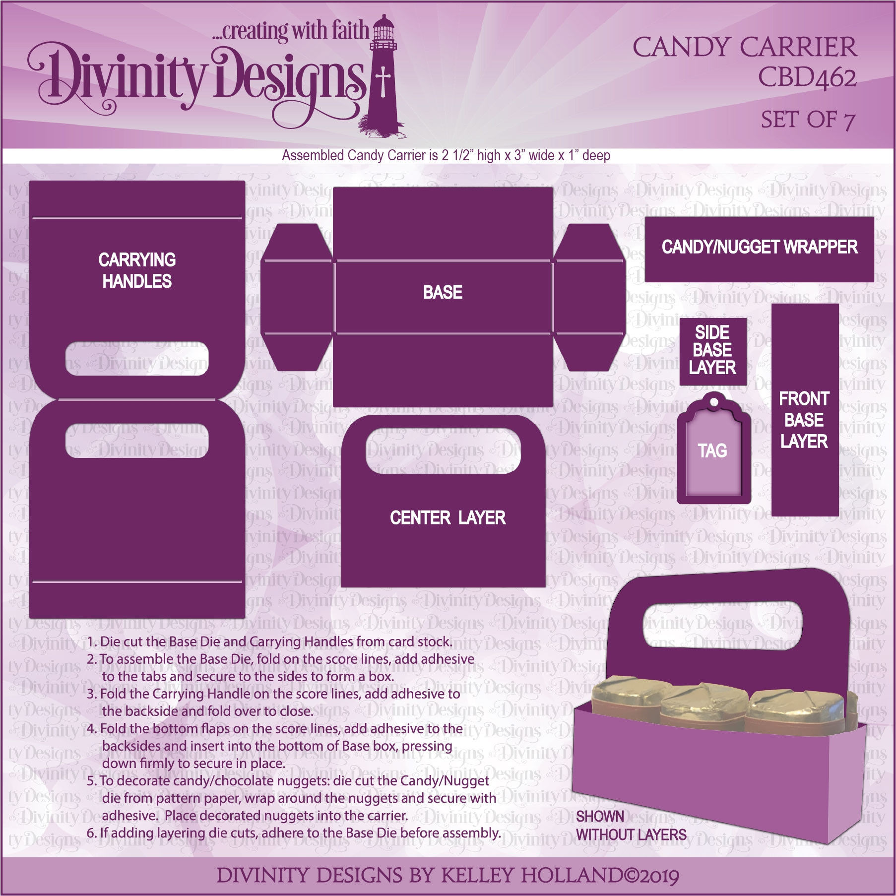 CANDY CARRIER DIES - Divinity Designs LLC