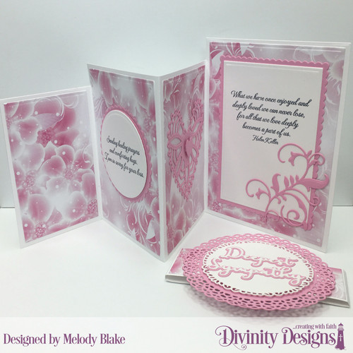 FOUR PANEL CARD WITH LAYERS DIE