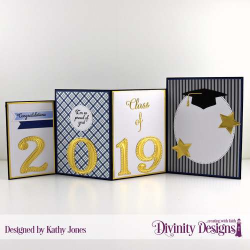 FOUR PANEL CARD WITH LAYERS DIE