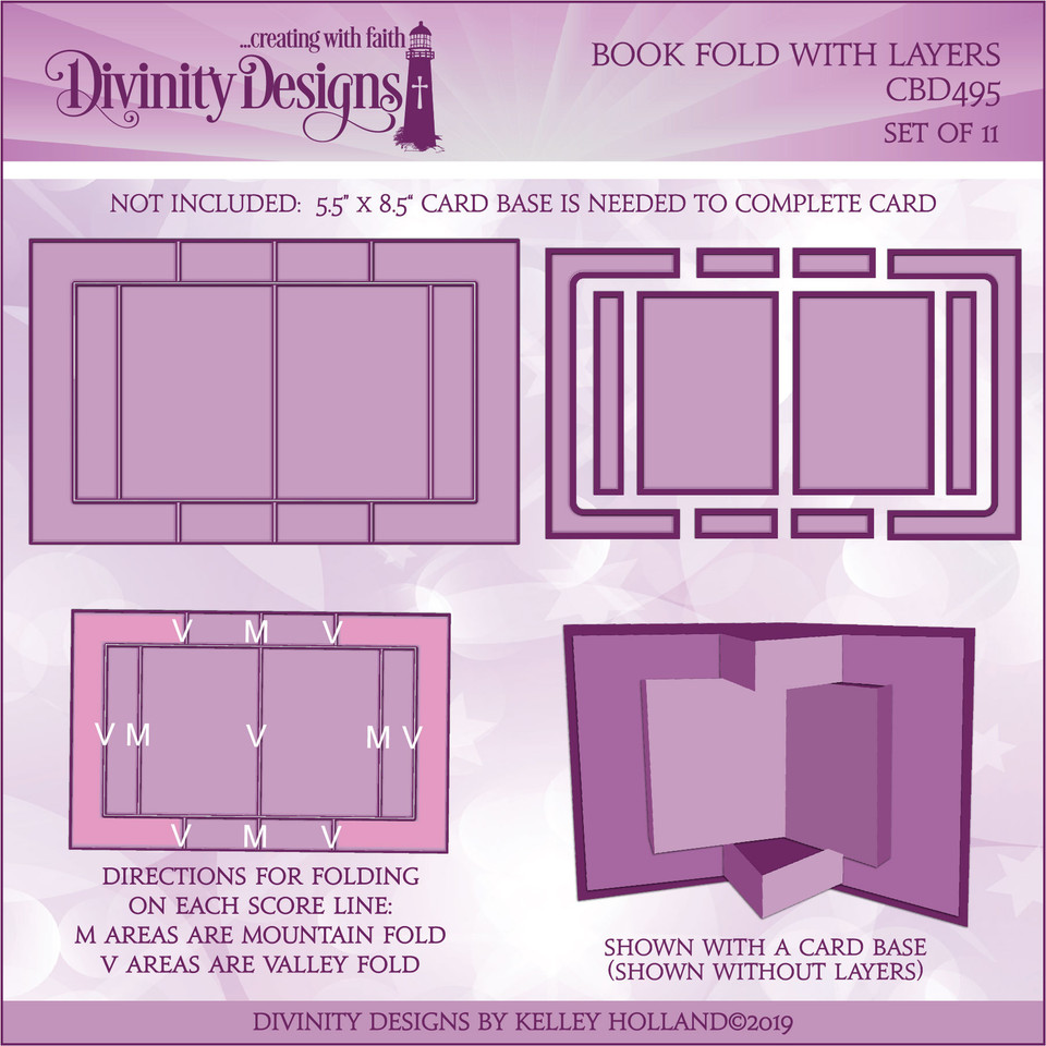 BOOK FOLD WITH LAYERS DIE - SEE INFO BELOW