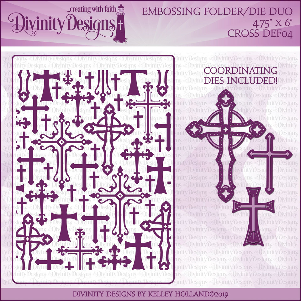 CROSS (EMBOSSING FOLDER/DIE DUO) - Divinity Designs LLC