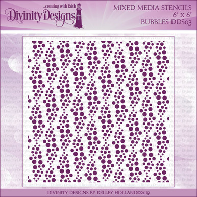 BUBBLES (MIXED MEDIA STENCILS) - Divinity Designs LLC