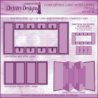 CONCERTINA CARD WITH LAYERS * SEE NOTE BELOW