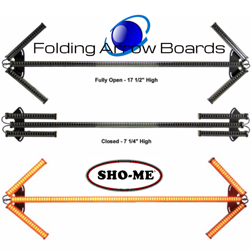 Sho-ME Folding Directional Arrow Board - CovertLights.com