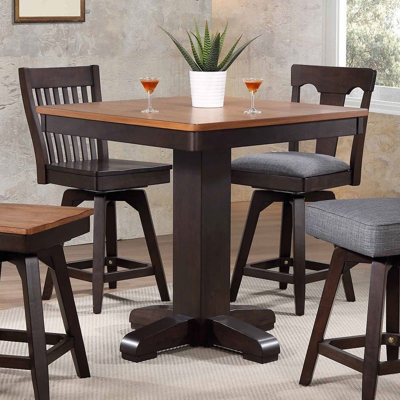 ECI Choices Black Oak 36" Square Pub Table | Free Local Delivery ...