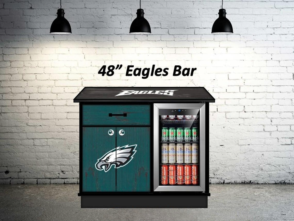 Philadelphia Eagles Custom Wall Bar Cabinet | Free Local Delivery ...