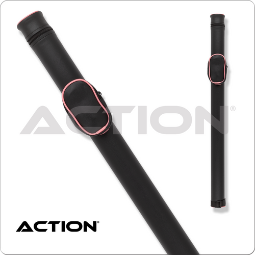 Action ACRND 1x2 Round Pink Piping Hard Cue Case | Gebhardts.com