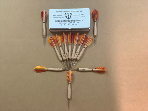 APD No.1 Official Tournament Darts Red Camo Feather (Dozen) - Gebhardts.com