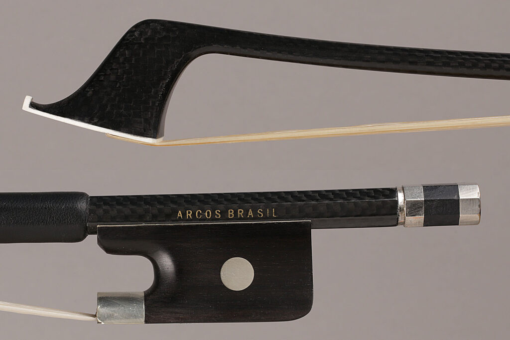 Arcos Brasil Braided Carbon Fiber French Bass Bow - Milano Music Center