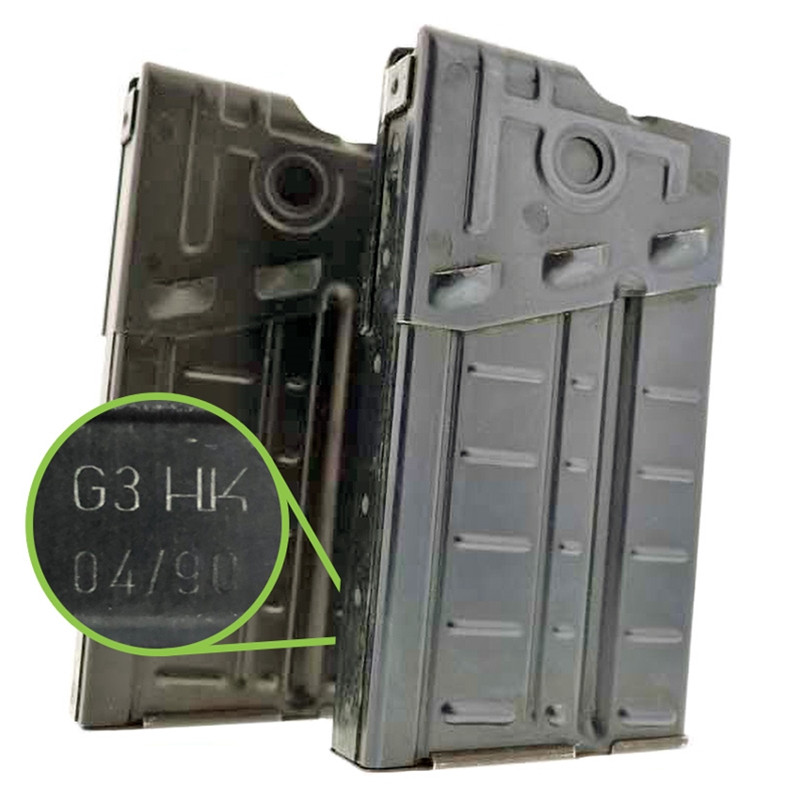 (2) G3/HK .308 20rd Mags, Original German Multi-purpose Army Belt, W ...