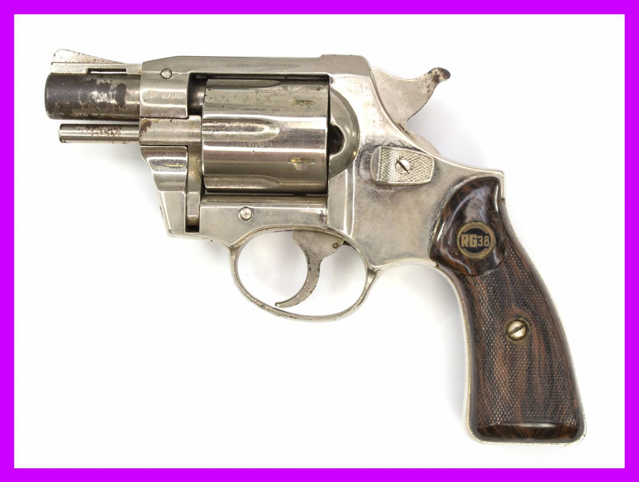 Rohm RG38 Revolver, .38 Special, 2 Barrel, Nickel - Centerfire Systems