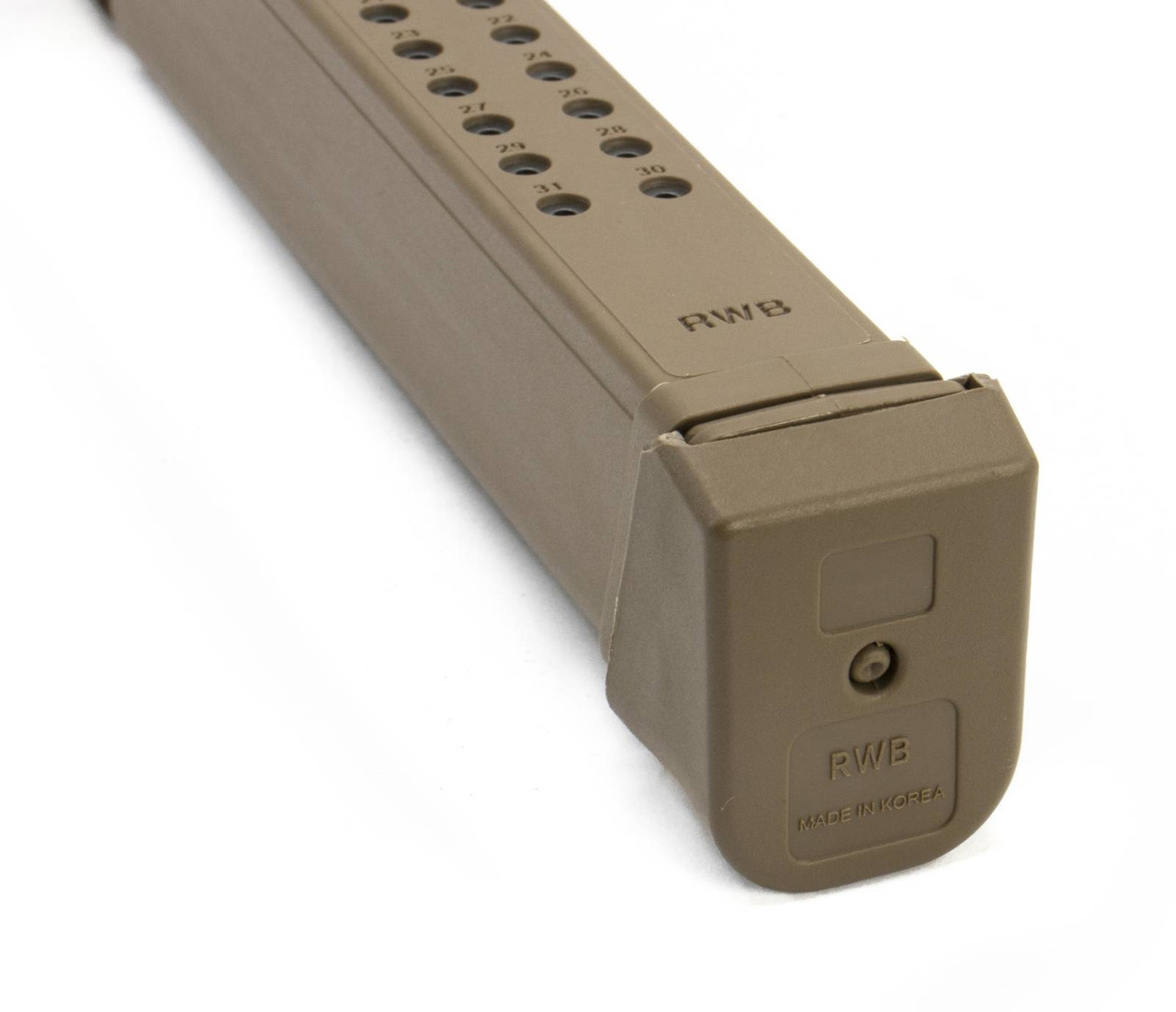 RWB Glock 9mm 33rd Tan Magazine - Centerfire Systems