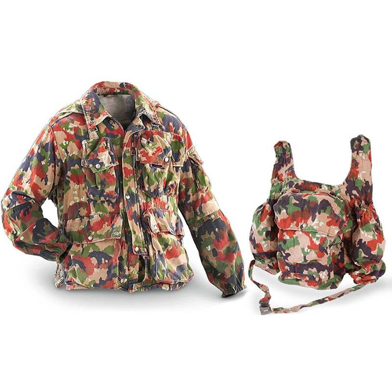 Swiss M70 Camo Field Hooded Jacket with Rucksack - Large - Used ...