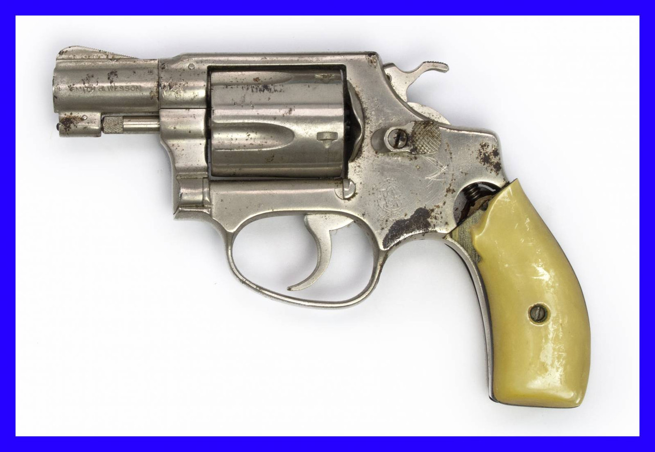 S&W 36 .38 SPL 2" BARREL NICKEL FIXED SIGHT SQUARE BUTT - Centerfire ...