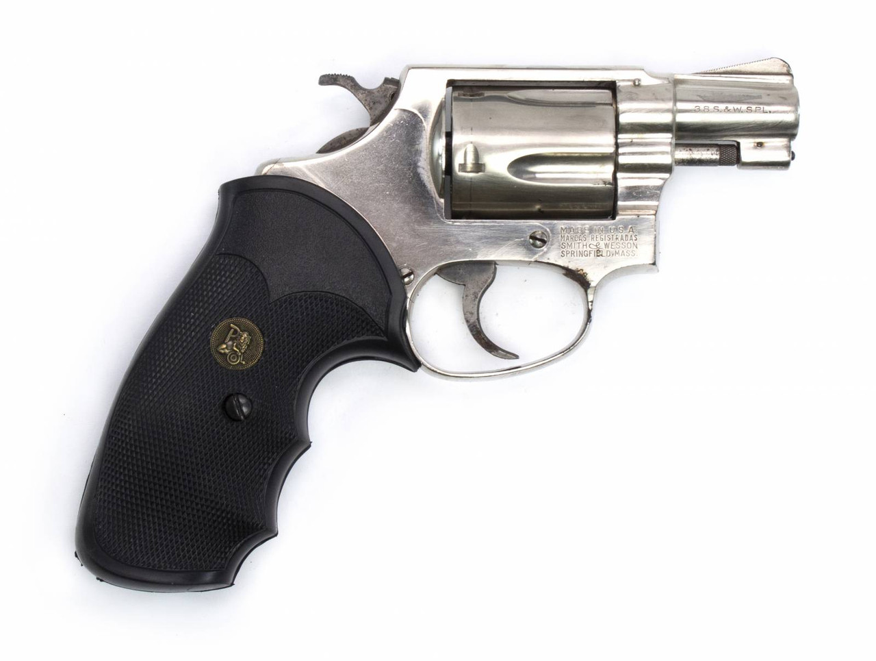 S&W 36 .38 SPL 2" BARREL NICKEL FIXED SIGHT SQUARE BUTT- - Centerfire ...