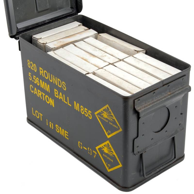 820rds Malaysian 5.56x45mm Ball M855 (NATO) Surplus Ammunition 62 Grain ...