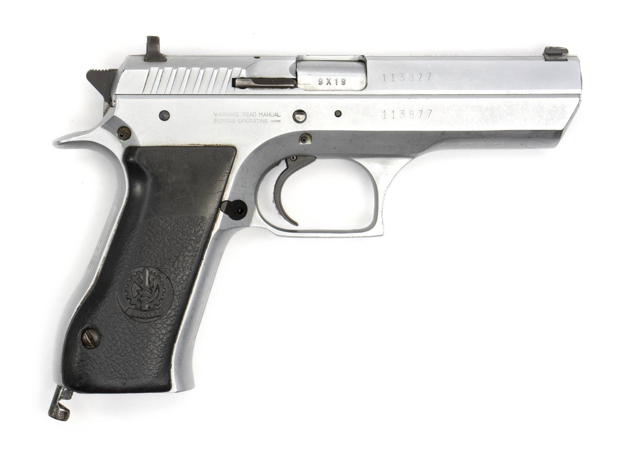 IMI Jericho 941F 9mm Single Full Size Steel Frame 16rd Brushed Chrome ...