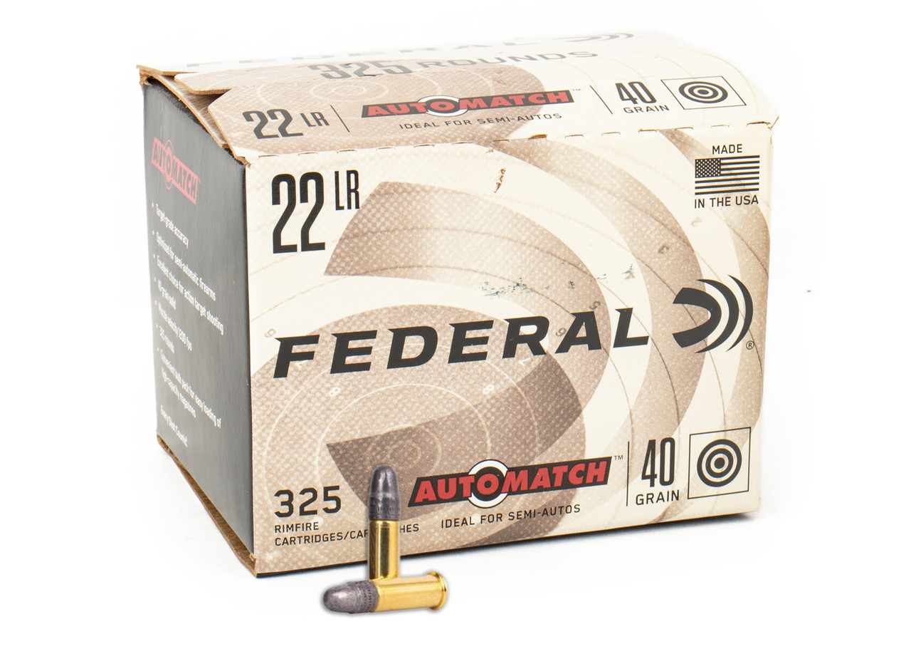 Federal Automatch 22 LR 40gr RN 3250rd Case - Centerfire Systems