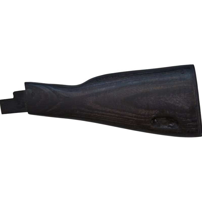 AK 47-74 Wood Buttstock (Non-Grooved) - Black - Centerfire Systems
