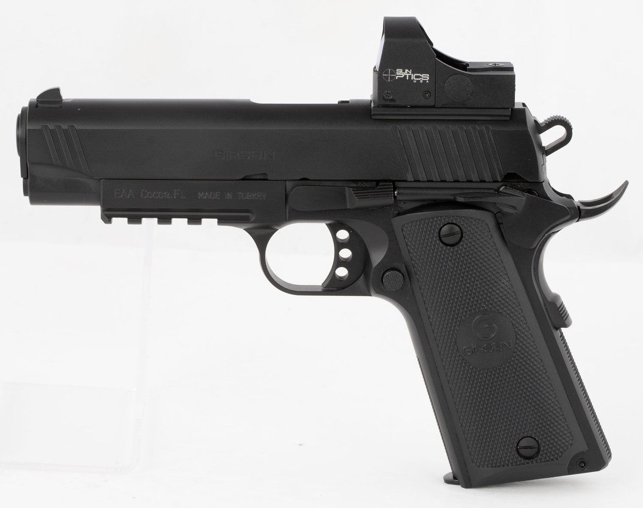EAA 390051 Girsan MC1911C 9mm Luger 4.40 9+1 Black Black Checkered ...