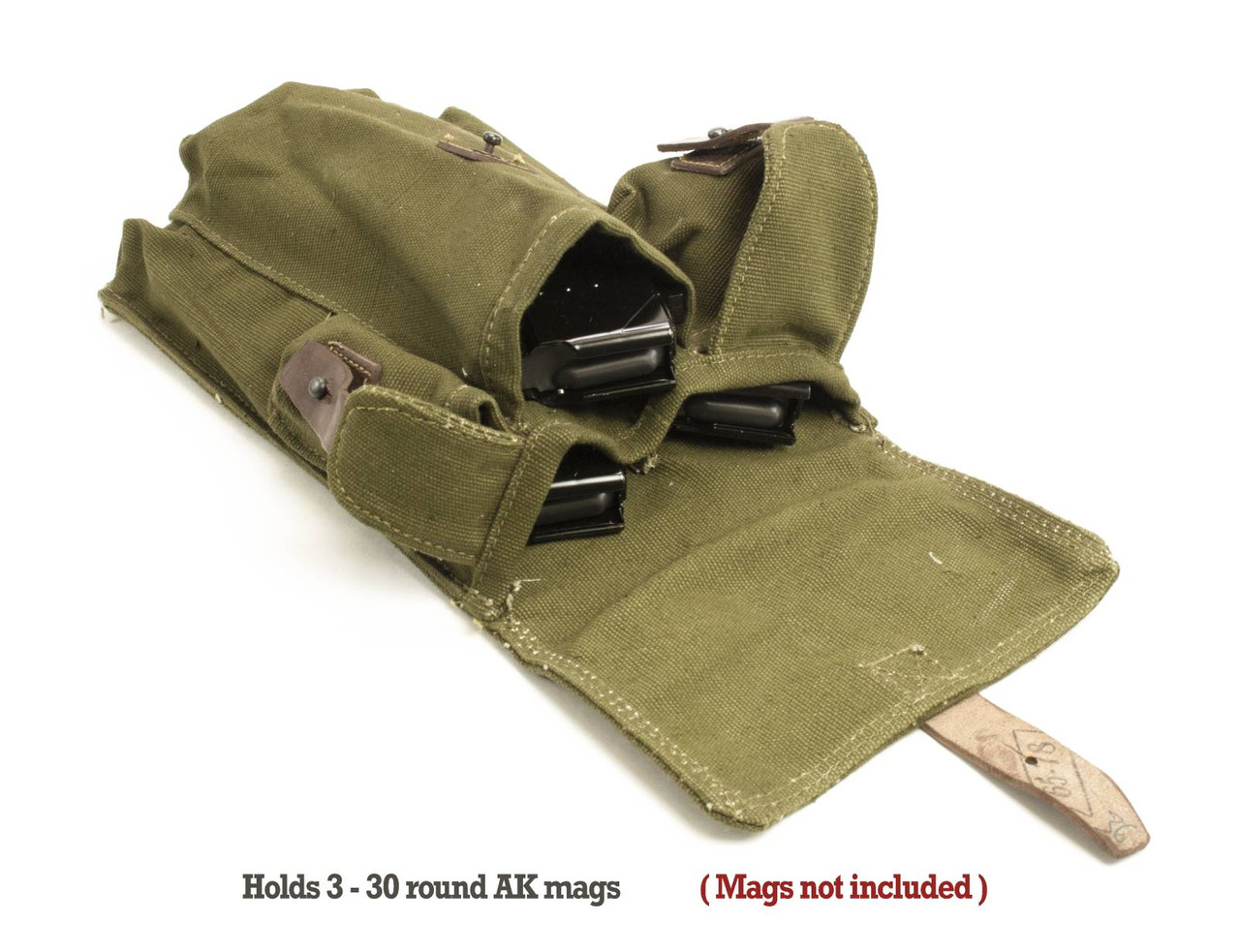 Romanian AK47/74 3-Cell 30rd Magazine Pouch - Military Surplus - 3 Pack ...
