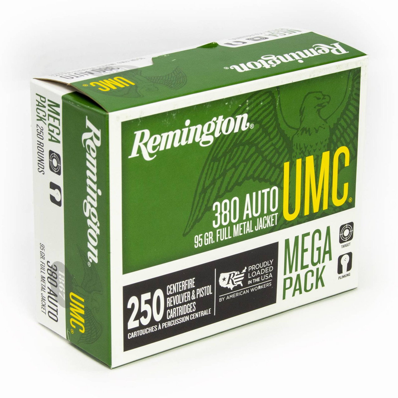 Remington Ammunition L380APA UMC 380 ACP 95 gr Full Metal Jacket (FMJ) 250 Bx/ 4 Cs (Mega Pack ...