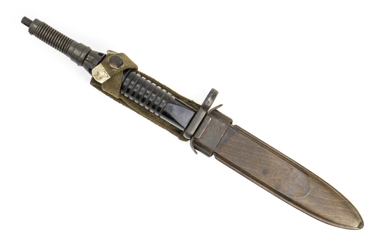 Two Swiss PE57/STG57 24rd Magazines & One M57 Bayonet with Scabbard and ...