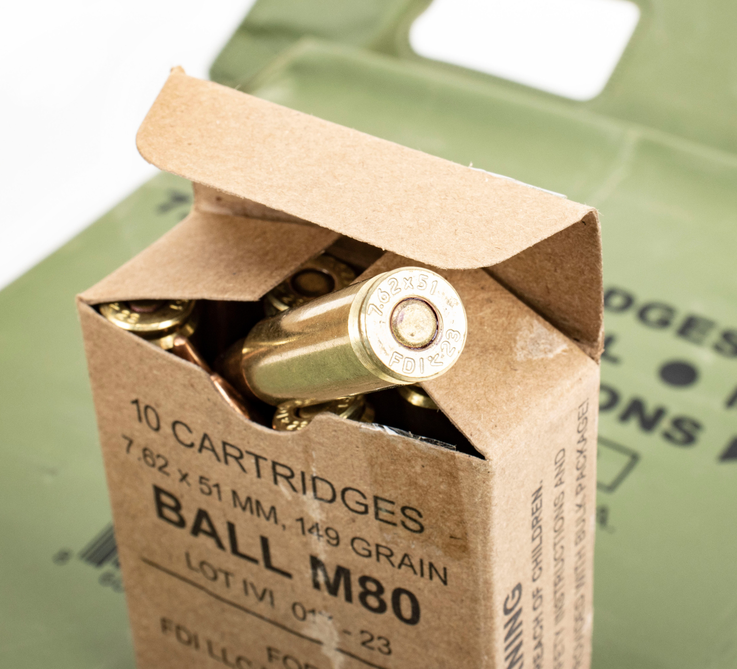FDI 7.62X51 NATO (308) 149 GR FMJ M80 BALL - 200rd BATTLE PACK