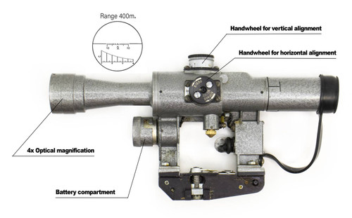 SVD Dragunov Scope 4x24 POSP - 400m Range Finding Reticule Calibrated ...