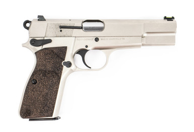 SDS Inglis P-35 9mm Luger 15+1 4.70" Stainless Barrel, Satin Nickel ...