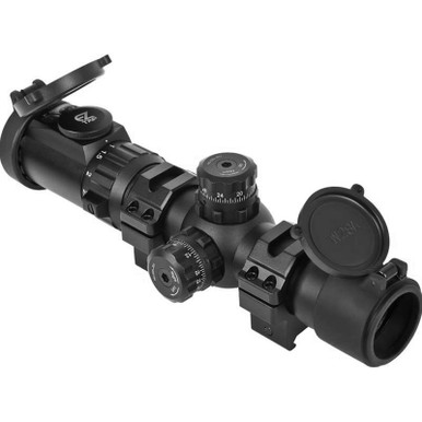UTG 1-4.5X28 30mm CQB Scope, 36-color Glass Circle Dot, QD Rings ...