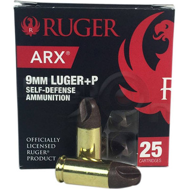 9mm Luger + P Ruger ARX Self-defense 80gr - 25rds - Centerfire Systems