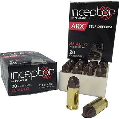.45 ACP Inceptor 118gr ARX Self-defense - 20rds - Centerfire Systems