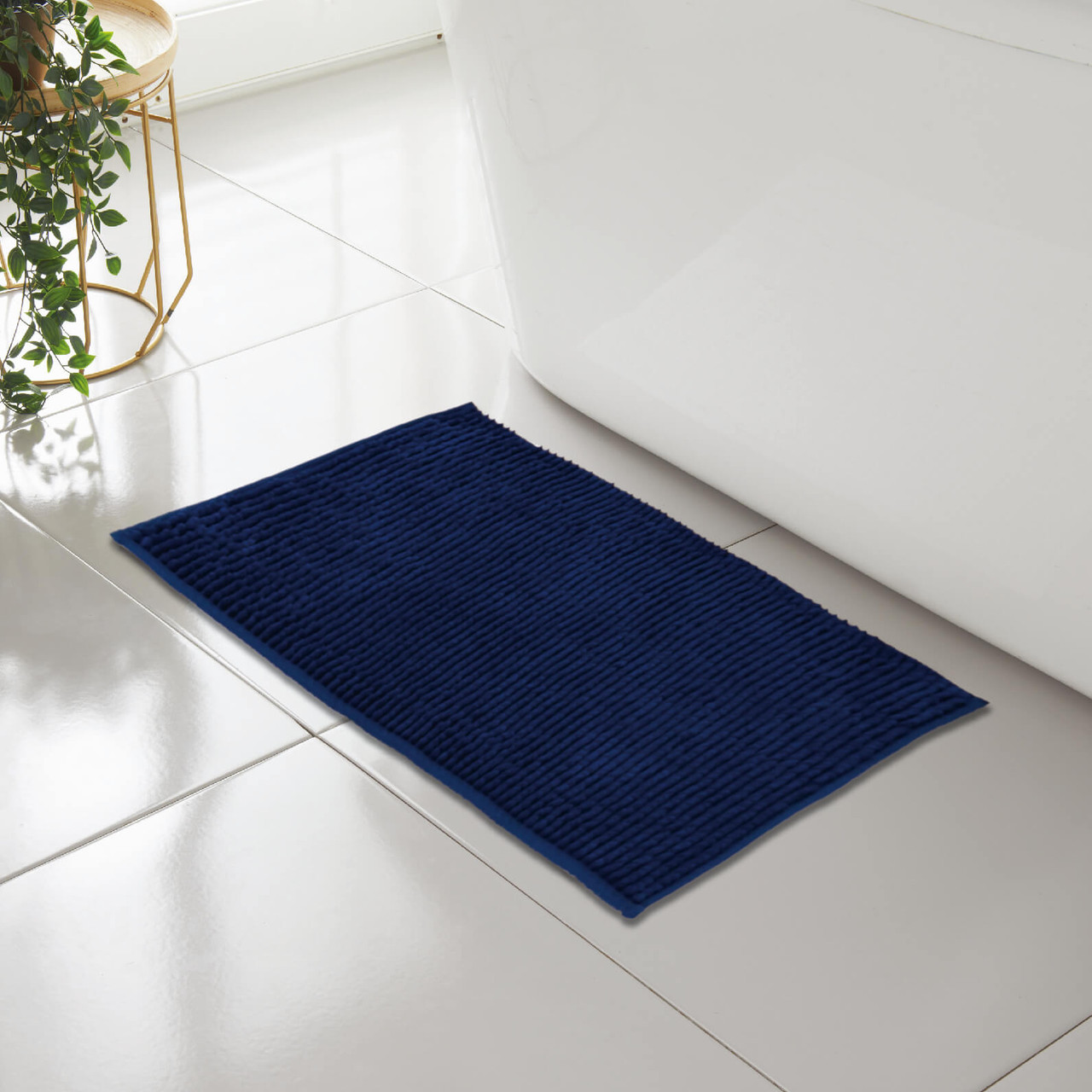 1000 GSM Chenille Microfibre Bath Mat – Soft, Non-Slip, and Absorbent