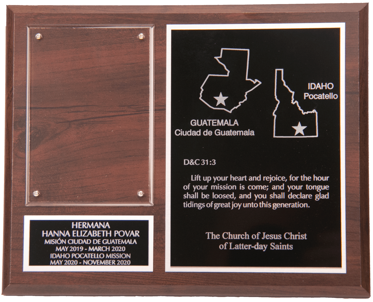Missionary Plaque - 8x10 (most popular) - BuyLDSproducts.com