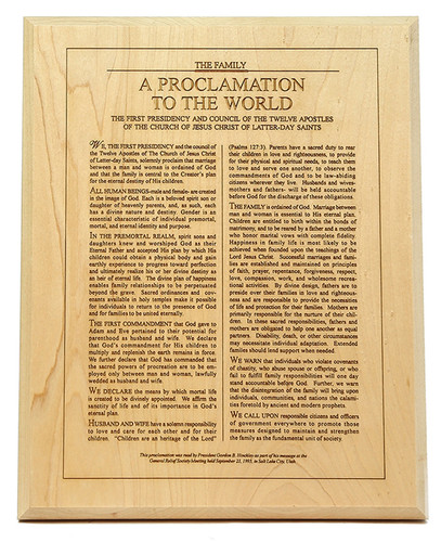 The Family: A Proclamation to the World - 8x10 - BuyLDSproducts.com