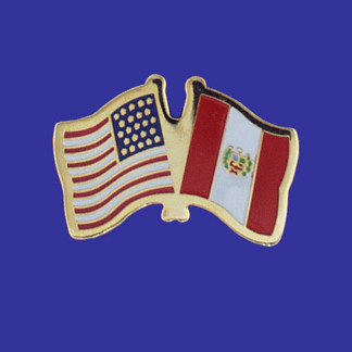 Peru/USA Flag Pin (with seal) - BuyLDSproducts.com