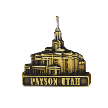 Payson Utah Temple Pin Gold - BuyLDSproducts.com
