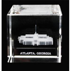 Atlanta Georgia Temple Crystal Cube - BuyLDSproducts.com