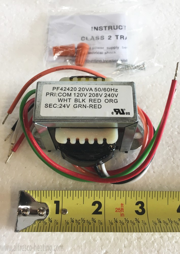 75VA Transformer, 120 volts to 24 volts AC