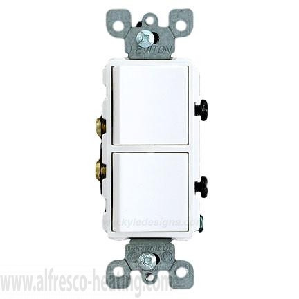 Duplex Stack Switch, 20 Amps - Alfresco Heating