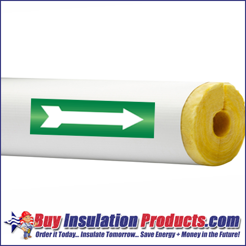 Green/White Pipe Arrow Labels | Directional Arrow Stickers