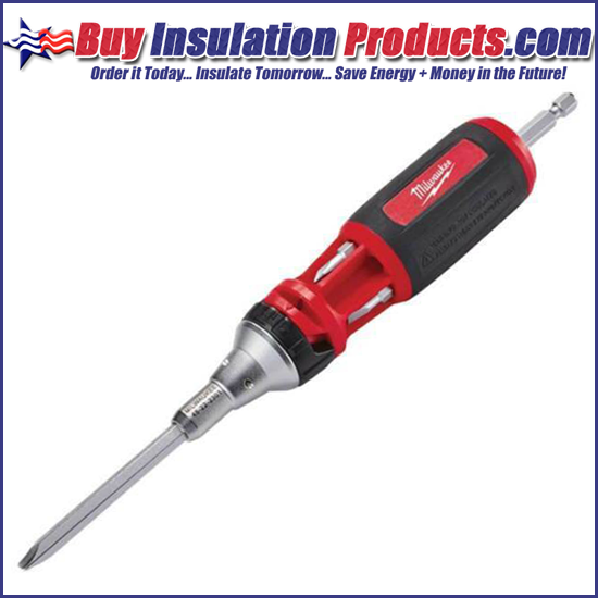 Milwaukee 9-in-1 Ratcheting Screwdriver Set with 7 Bits