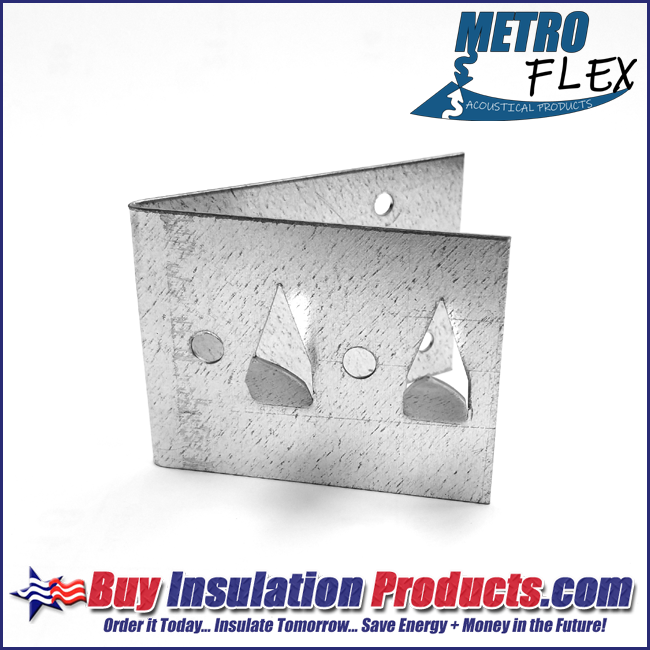 Acoustical Insulation Impaling Clips for Corners