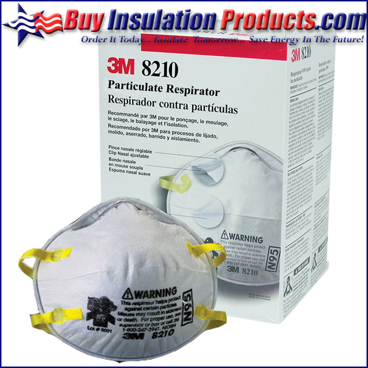 3M 8210 Dust Mask | N95 Face Mask for Fiberglass Insulation