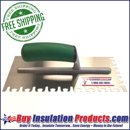 Green Glue Compound Trowel | Square Notch Trowel