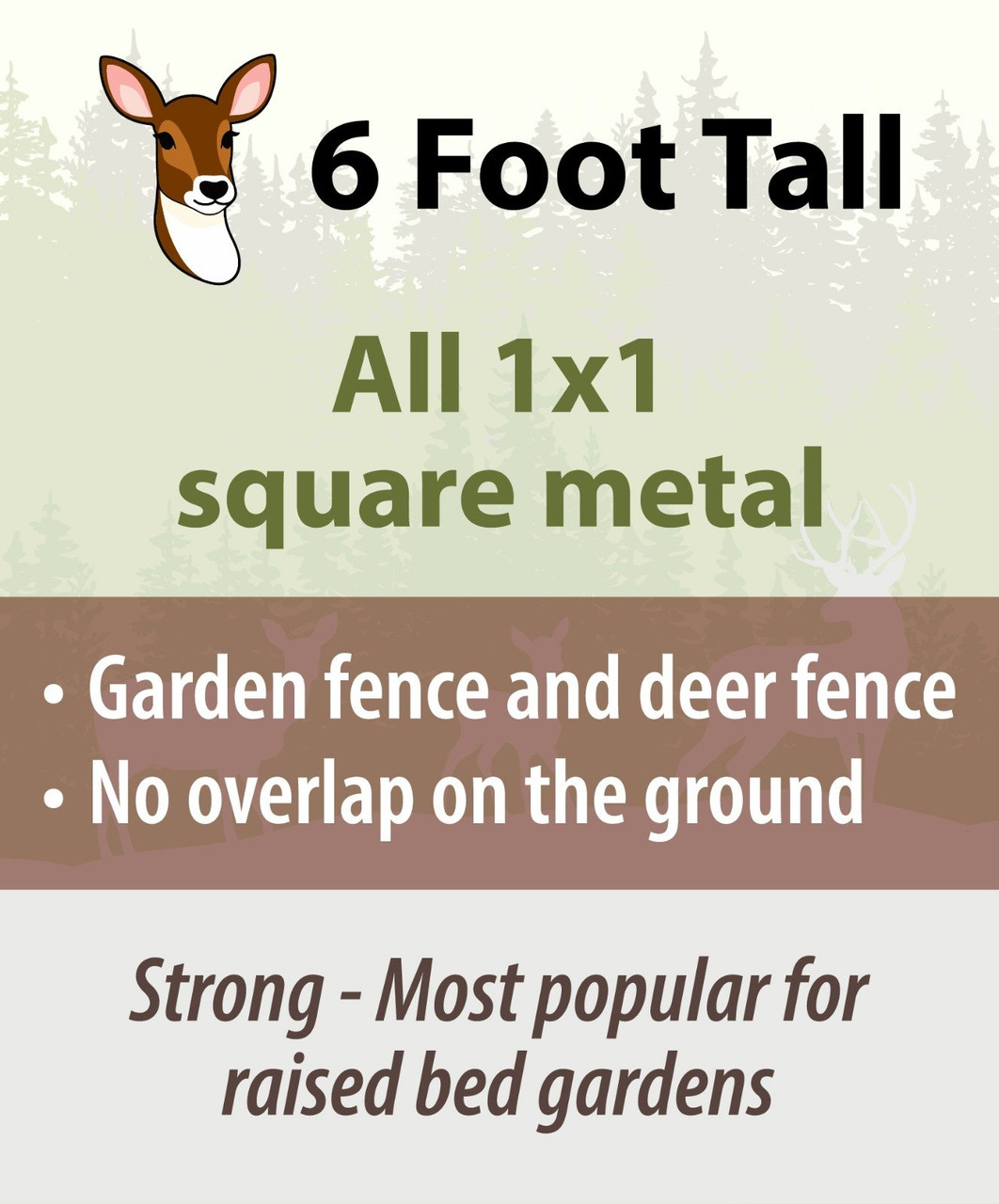 6ft Metal 1x1 Fence (100ft Kit) - Critterfence® Fencing