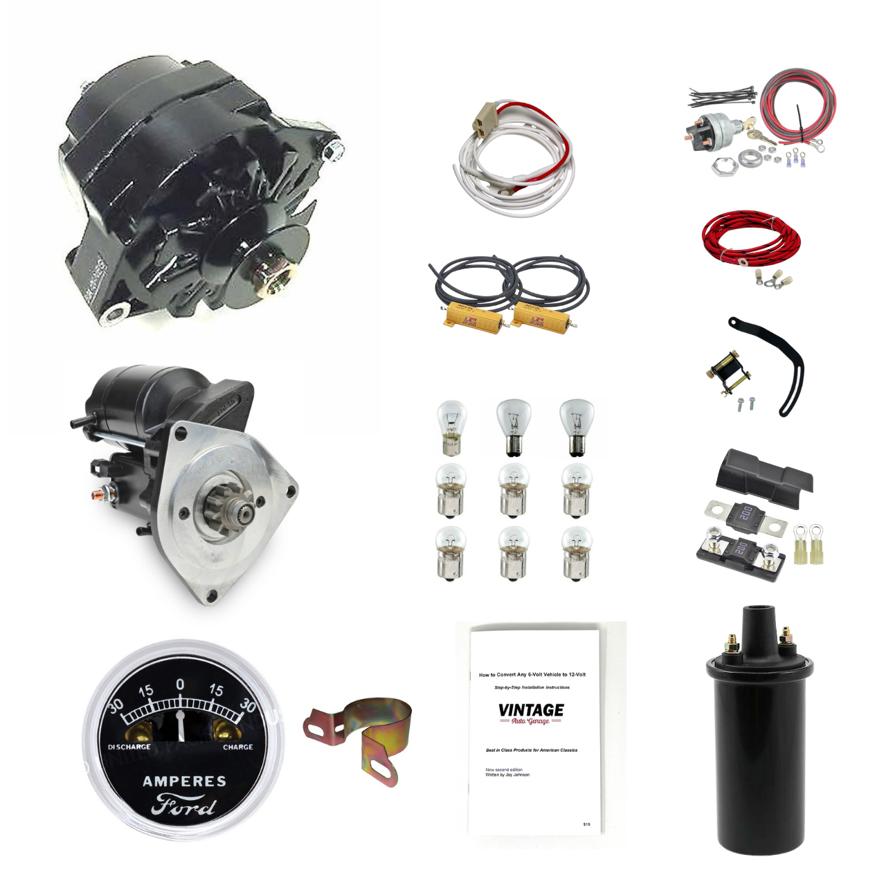 1928-1931 Ford Model A 12V Deluxe Conversion Kit with Starter and Key ...